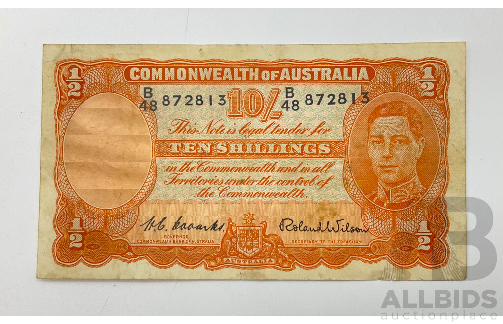 Australian Ten Shillings Note, - Lot 1524418 | ALLBIDS