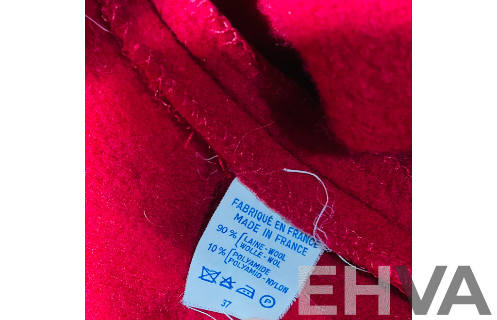 Vintage Ruby Red French Made Wool - Lot 1538075 | EHVA