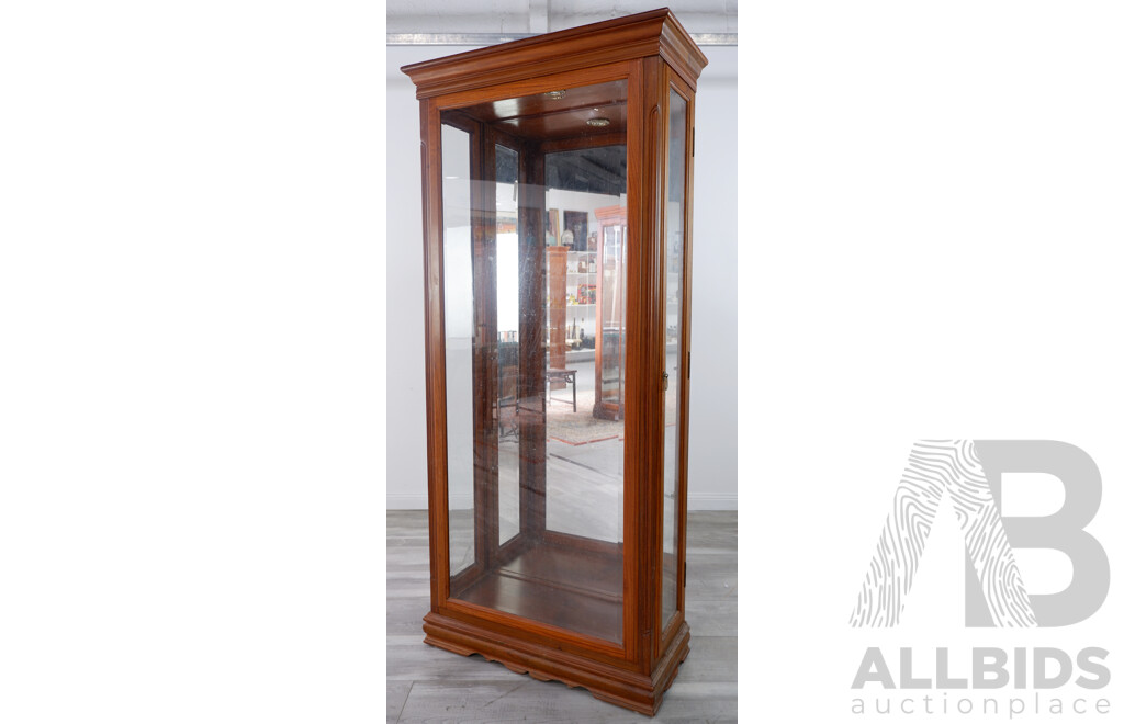 Large Narrow Glass and Timber Display - Lot 1523874 | ALLBIDS