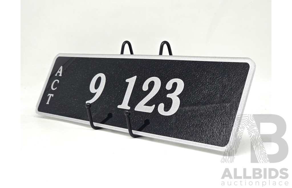 ACT 4-Digit Number Plate 9.123 - Lot 1527122 | CARBIDS