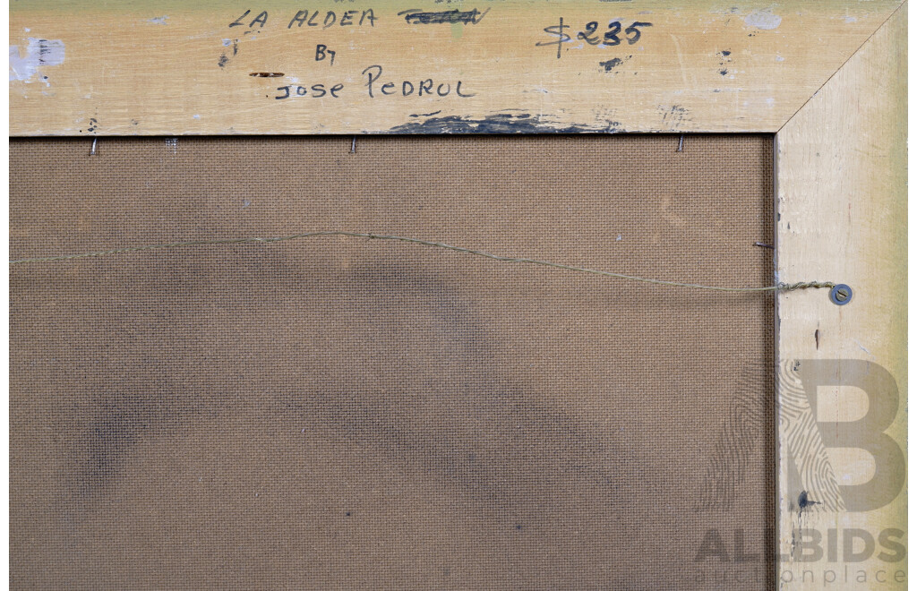Jose Pedrol, La Aldea, Oil on Board - Lot 1530642 | ALLBIDS