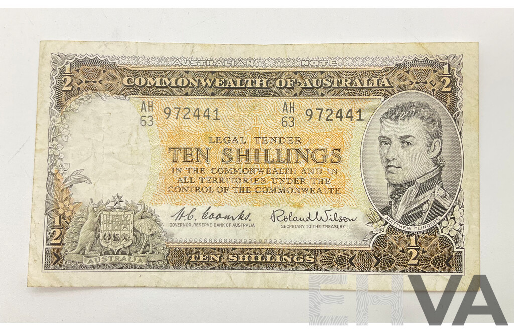 Australian Ten Shilling Note, Coombs/Wilson - Lot 1553266 | EHVA
