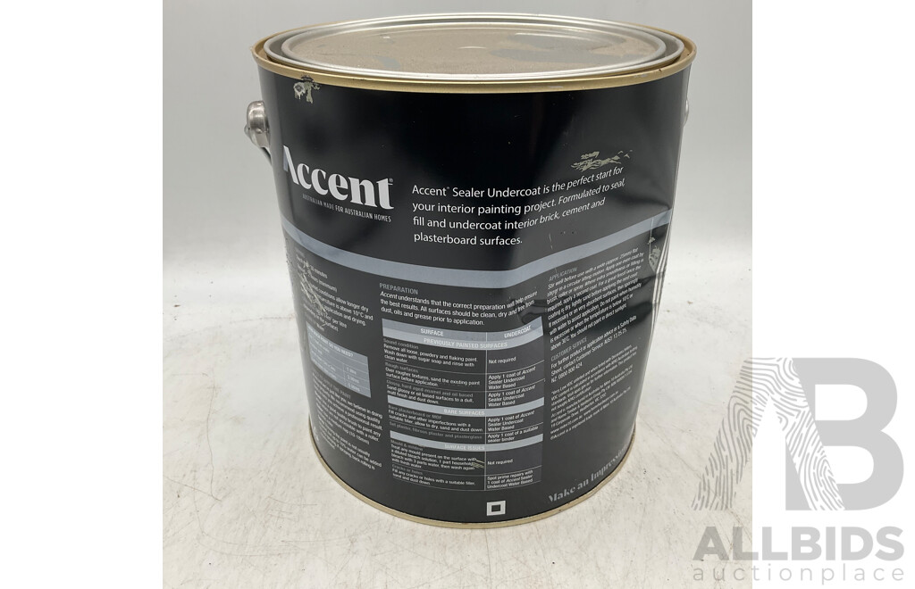 ACCENT Sealer Undercoat Water Based - Lot 1559384 | ALLBIDS
