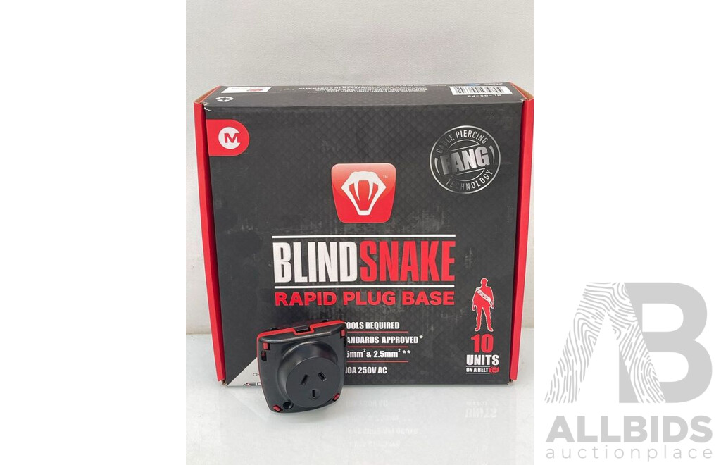 Blind Snake Rapid Plug Base Lot - Lot 1564830 | ALLBIDS