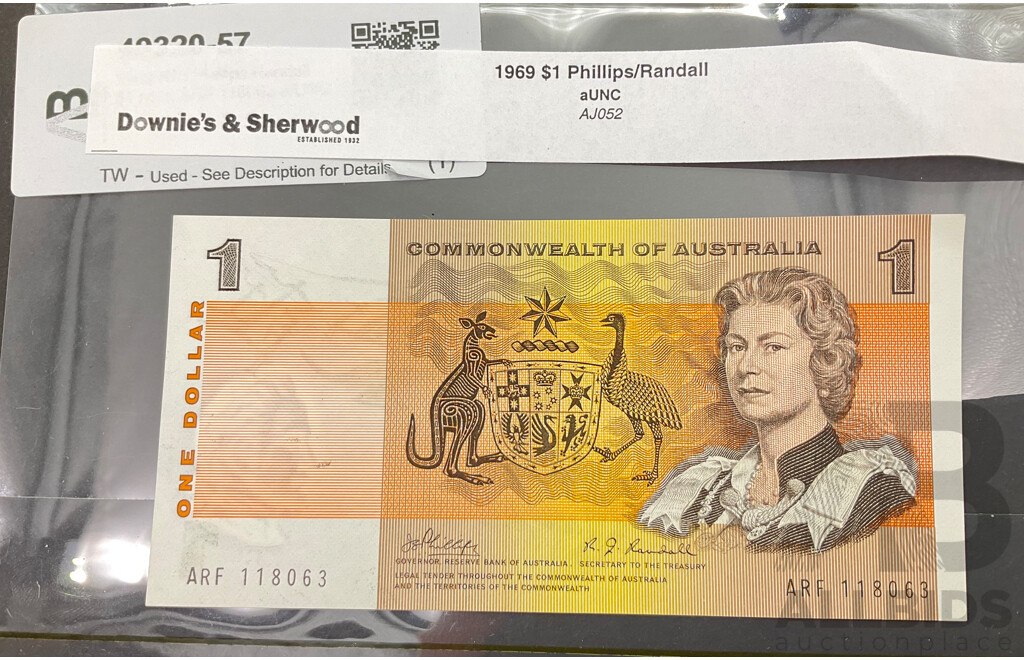 1969 R73 Phillips Randall $1 Note. - Lot 1559490 | ALLBIDS