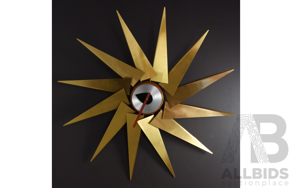 Reproduction Starburst Wall Clock - Lot 1558705 | ALLBIDS