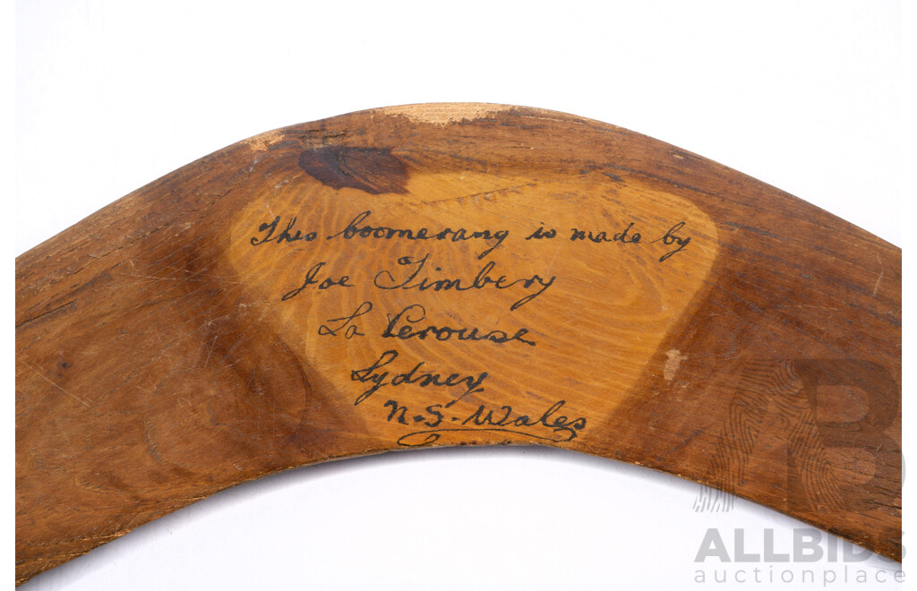 Vintage Indigenous Australian Boomerang - Lot 1563500 | ALLBIDS