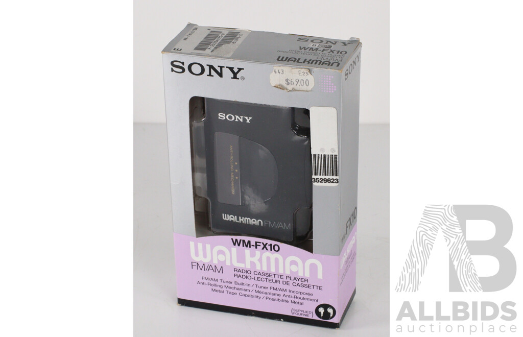 Vintage Sony Walkman WM FX 10 AM - Lot 1616574 | ALLBIDS