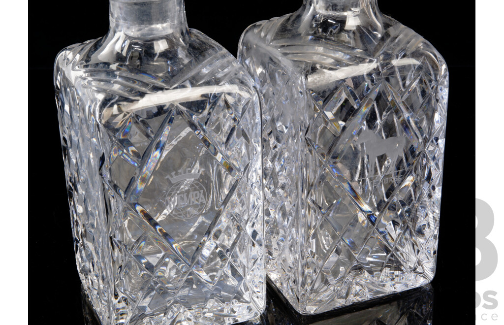 Pair Diamond Cut Crystal Decanters - Lot 1580576 | ALLBIDS