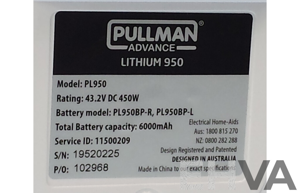 Pullman Advance Lithium 950 Cordless - Lot 1573732 | EHVA
