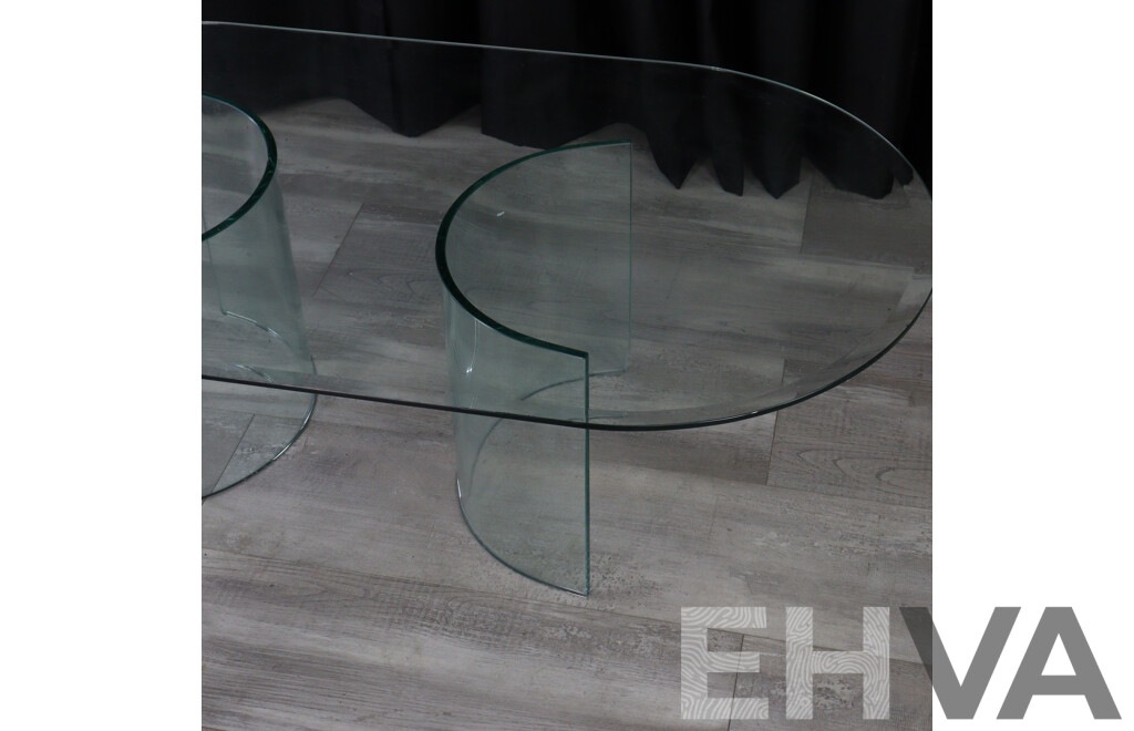 Oval Shaped Glass Coffee Table - Lot 1583632 | EHVA