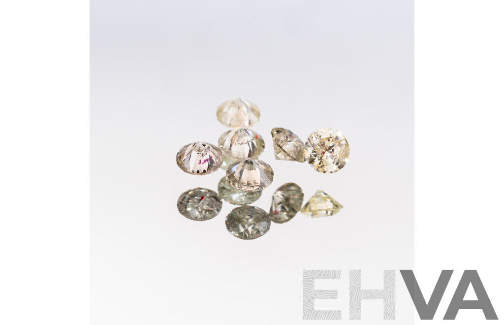 Unset Diamonds, (6) Round Brilliant - Lot 1579121 | EHVA