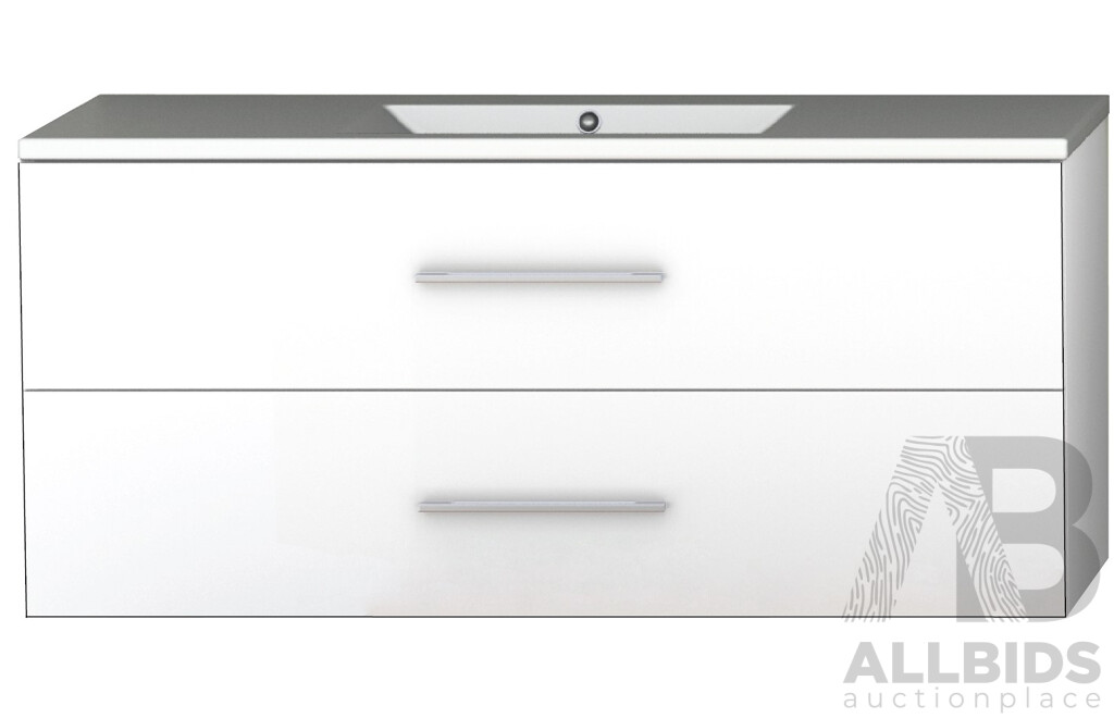 Forme Blade 1200mm Wall Hung Vanity(White) - Lot 1586004 | ALLBIDS
