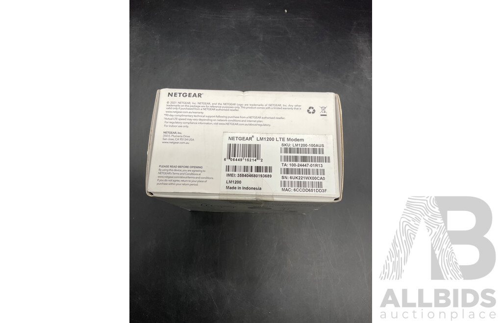 NETGEAR LM1200 4G LTE Modem ORP - Lot 1584878 | ALLBIDS