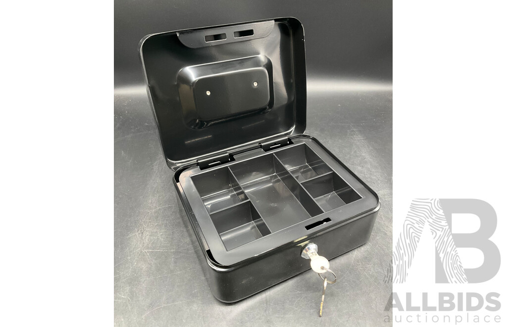 Lockable Cash Box in 3 Size, Black - Lot 1598367 | ALLBIDS