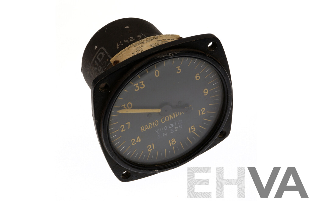 US Army Bendix Radio Compass Gauge - Lot 1594854 | EHVA