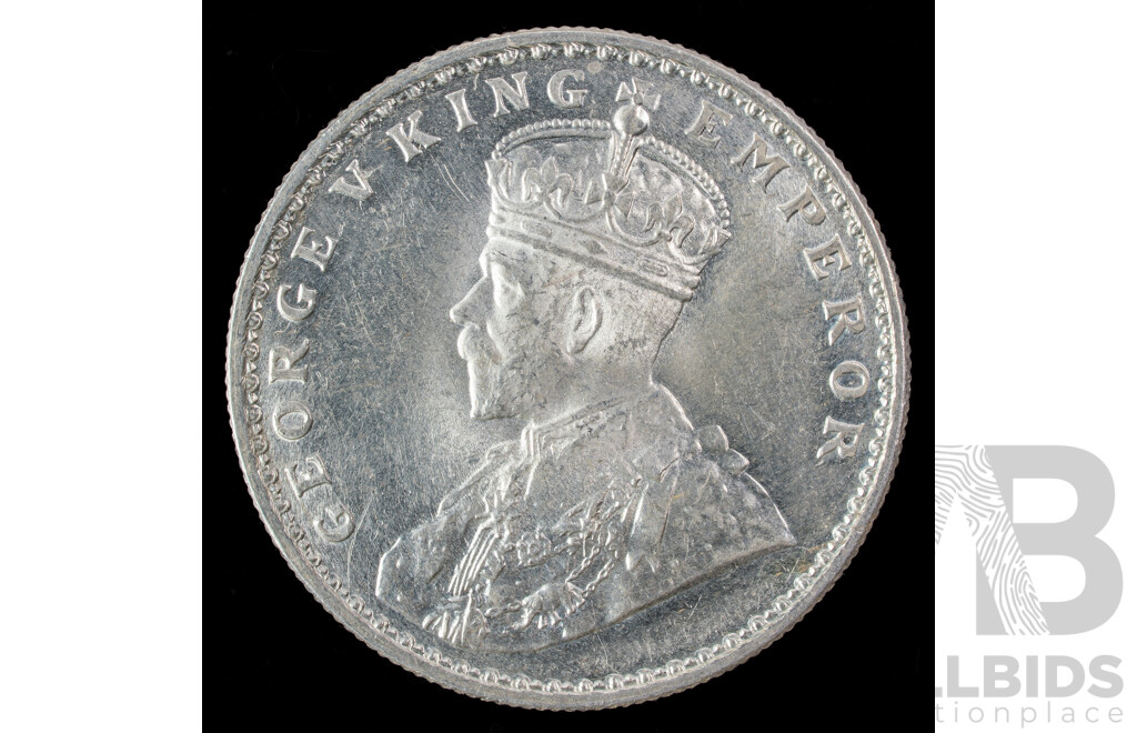 India 1920 KGV Silver One Rupee - Lot 1603544 | ALLBIDS