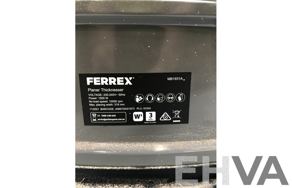 Ferrex 318mm Electric Bench Planer - Lot 1591914 | EHVA