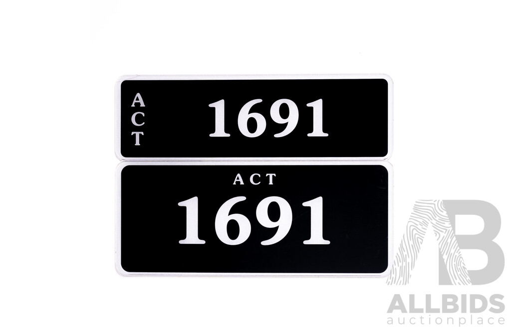 ACT 4-Digit Number Plate 1691 - Lot 1633603 | CARBIDS