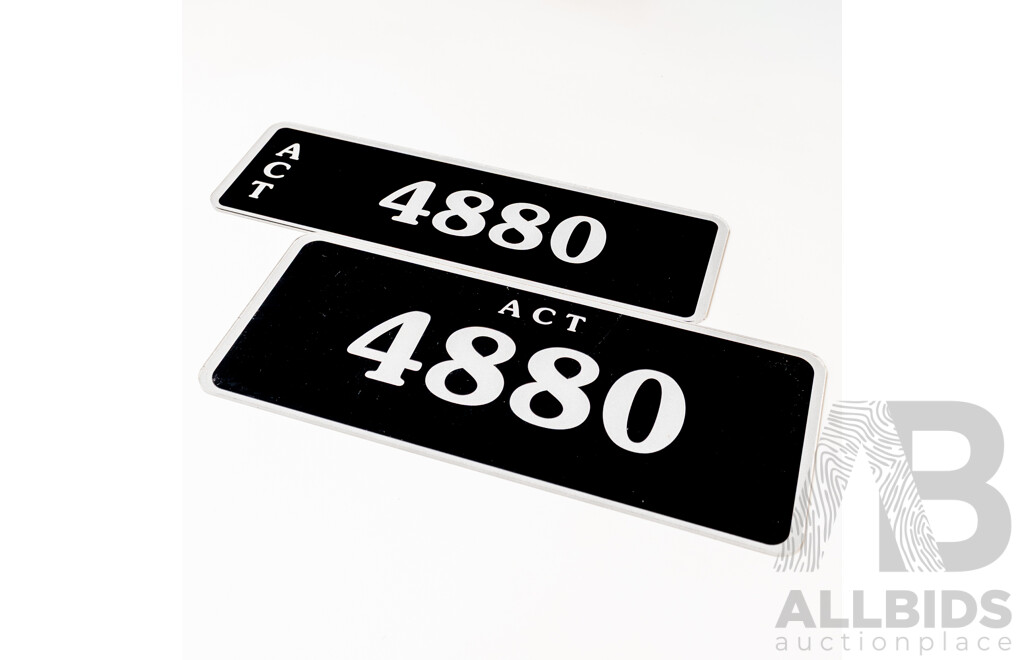 ACT 4-Digit Number Plate 4880 - Lot 1619306 | CARBIDS