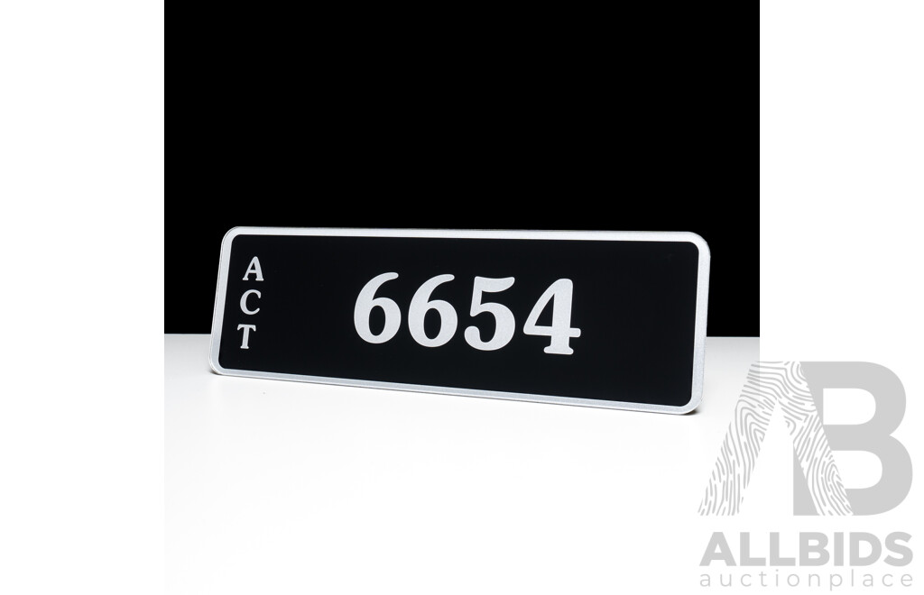 ACT 4-Digit Number Plate 6654 - Lot 1615366 | CARBIDS