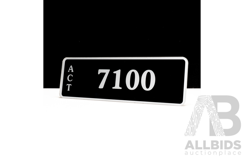 ACT 4-Digit Number Plate 7100 - Lot 1608053 | CARBIDS