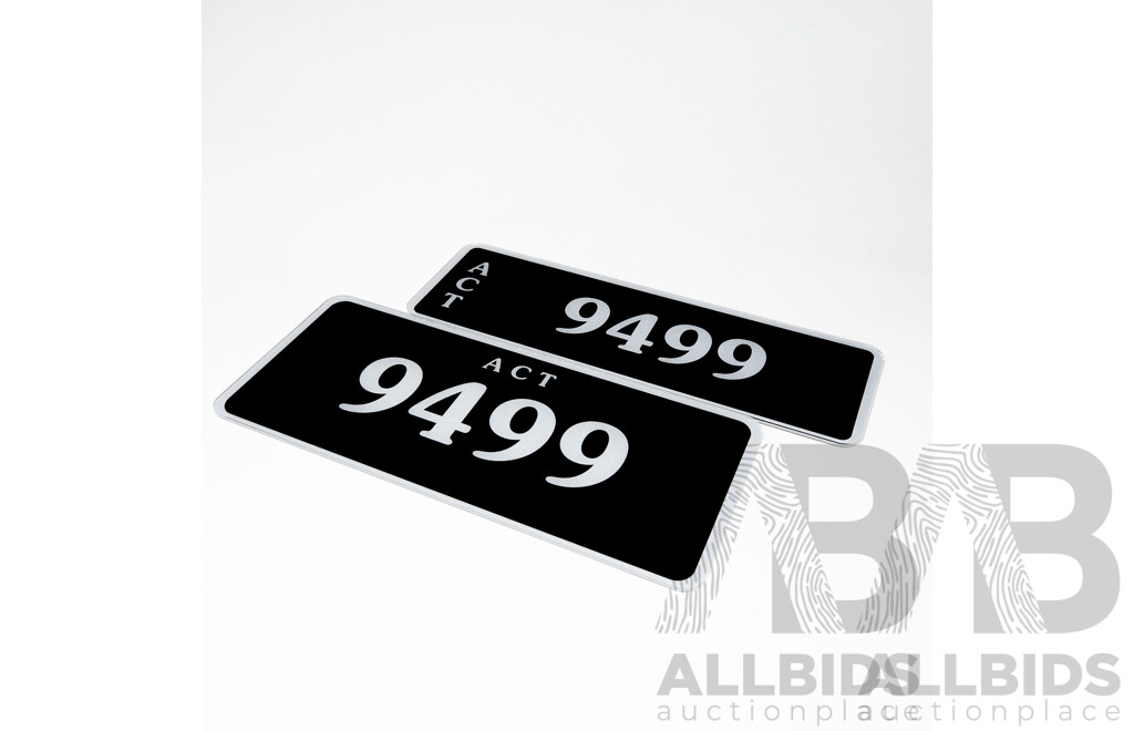 ACT 4-Digit Number Plate 9499 - Lot 1626184 | CARBIDS