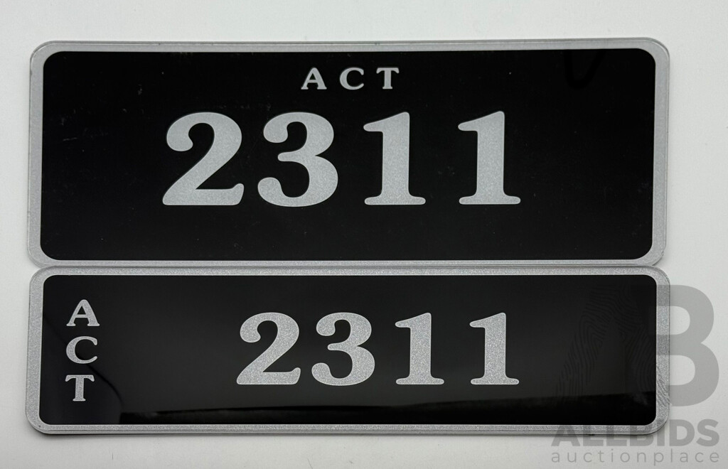 ACT 4-Digit Number Plate 2311 - Lot 1599983 | CARBIDS