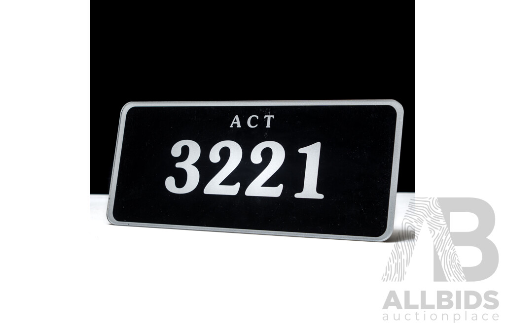 ACT 4-Digit Number Plate 3221 - Lot 1603003 | CARBIDS