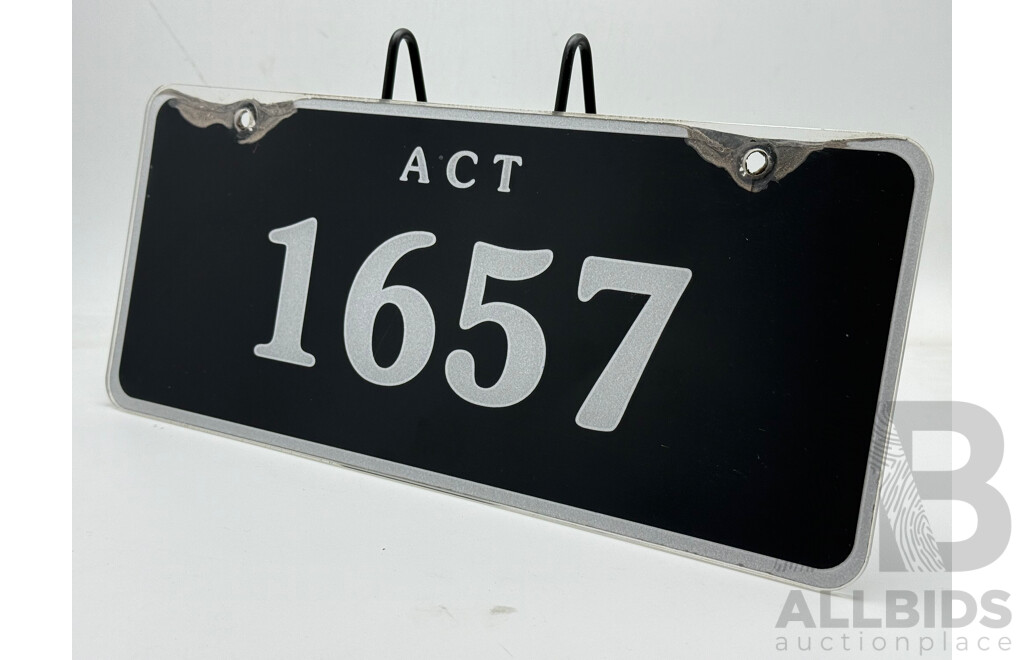 ACT 4-Digit Number Plate 1657 - Lot 1599986 | CARBIDS