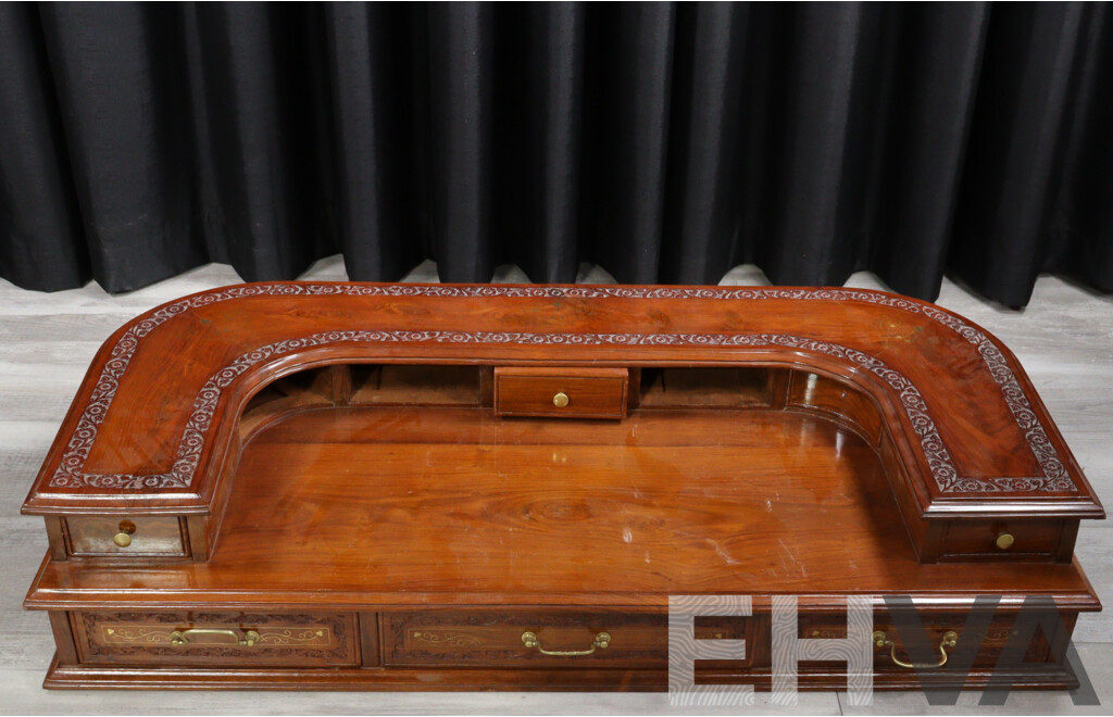 Rosewood Horseshoe Desk No Hardware - Lot 1606437 | EHVA