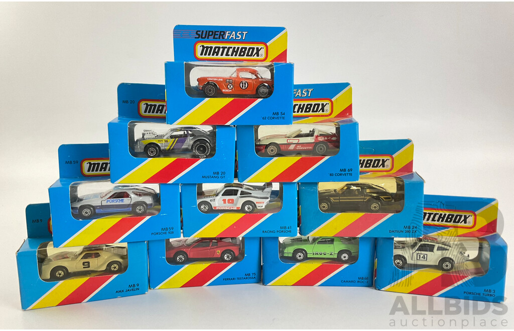 Ten Matchbox Sports Cars Including - Lot 1603892 | ALLBIDS
