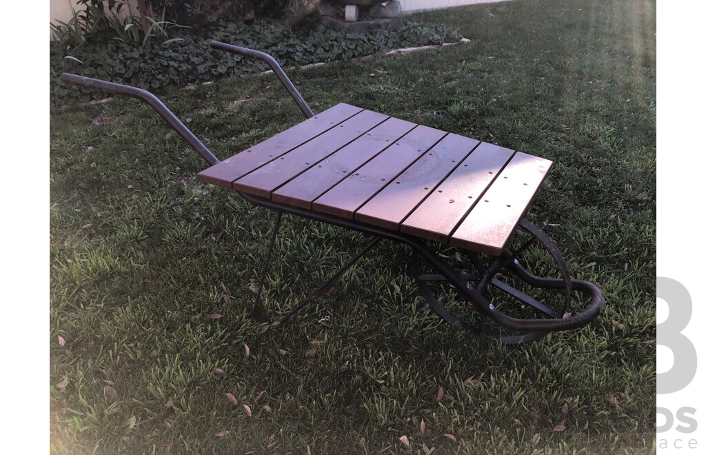 Wheel Barrow Style Plant Stand - Lot 1608271 | ALLBIDS