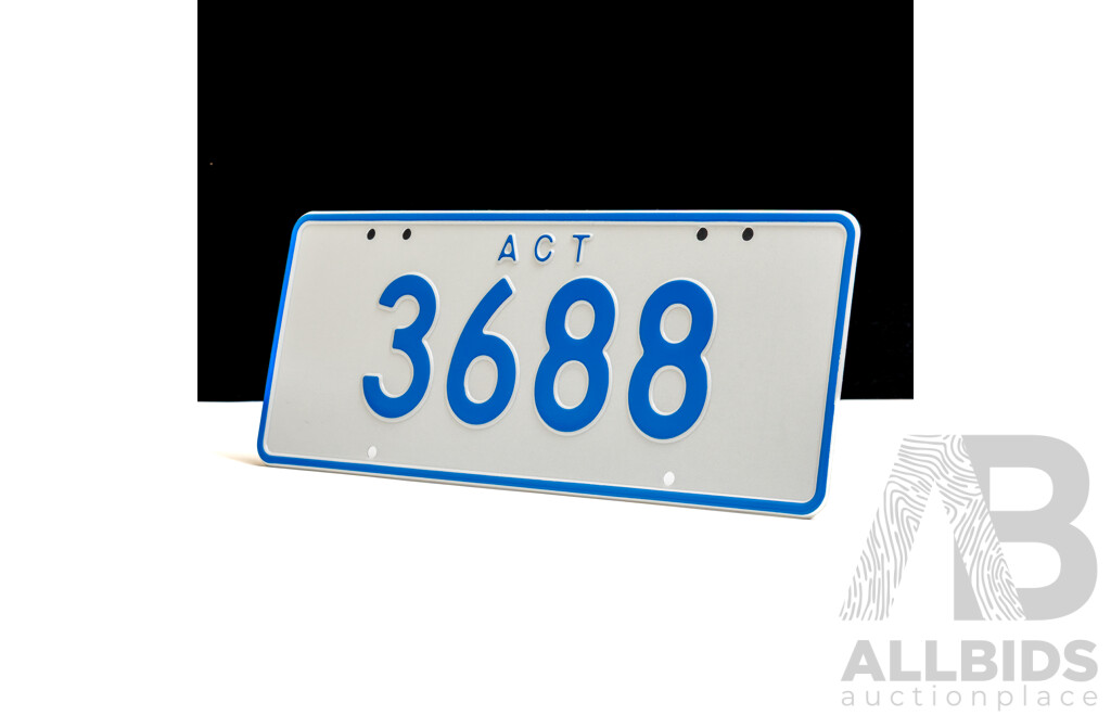 ACT 4-Digit Number Plate 3688 - Lot 1605604 | CARBIDS
