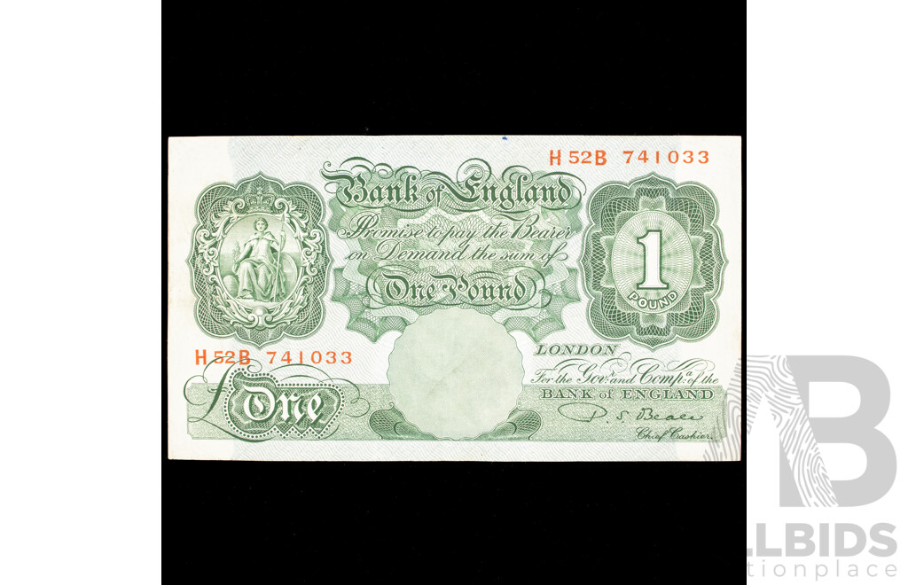 United Kingdom One Pound Note, - Lot 1614051 | ALLBIDS