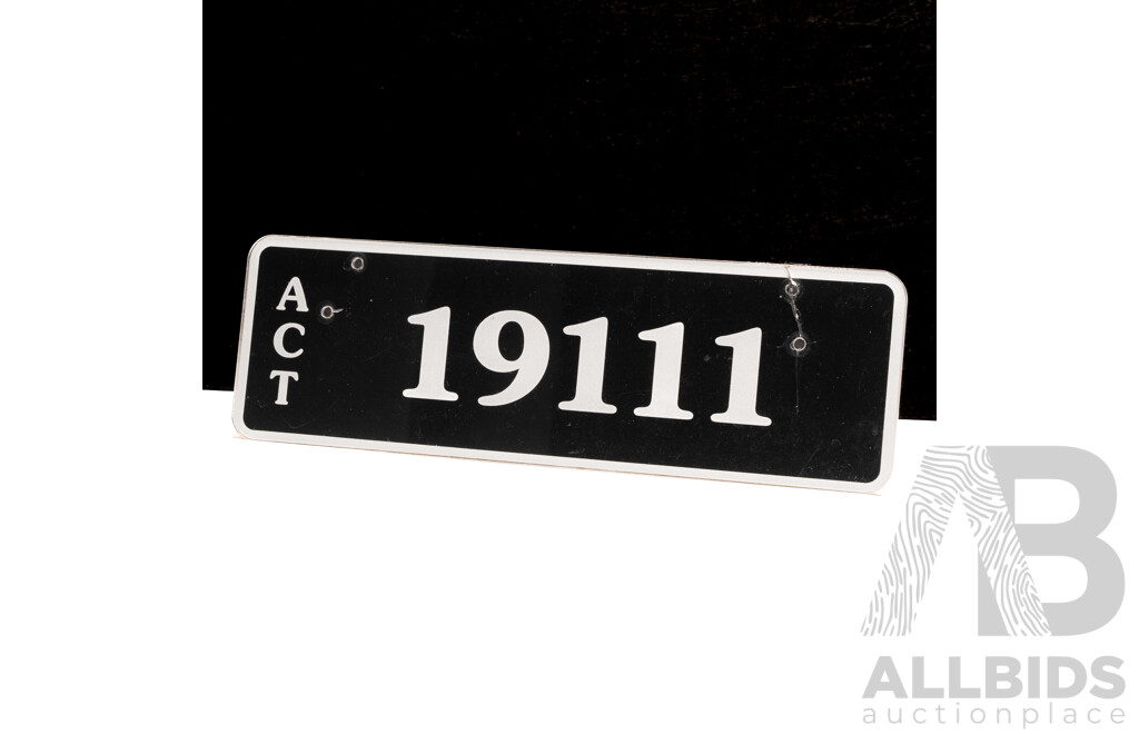 ACT 5-Digit Number Plate 19111 - Lot 1612601 | CARBIDS
