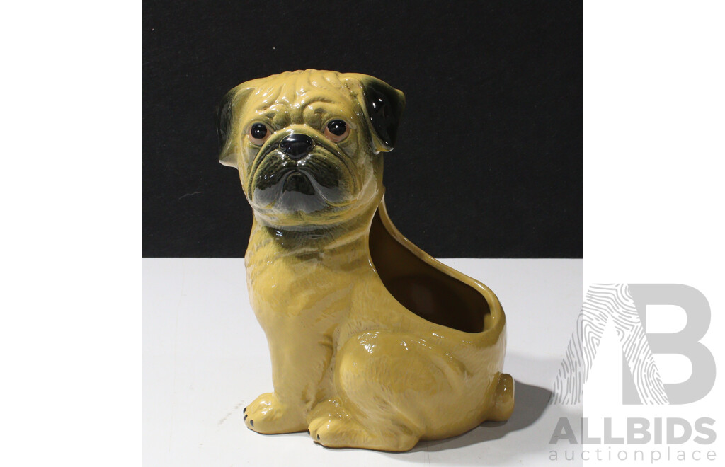Small Ceramic Glazed Dog Pot - Lot 1615761 | ALLBIDS