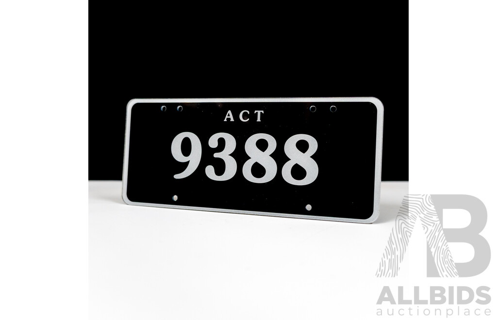 ACT 4-Digit Number Plate 9388 - Lot 1617565 | CARBIDS