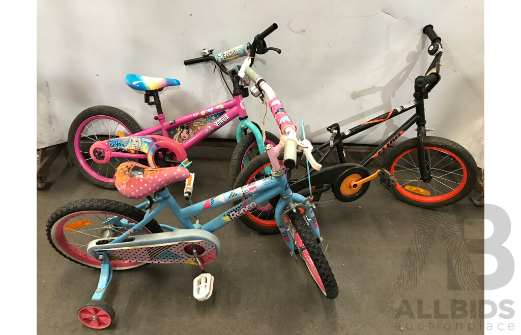 Assorted Kids' Bicycles From Barbie, - Lot 1616785 | ALLBIDS