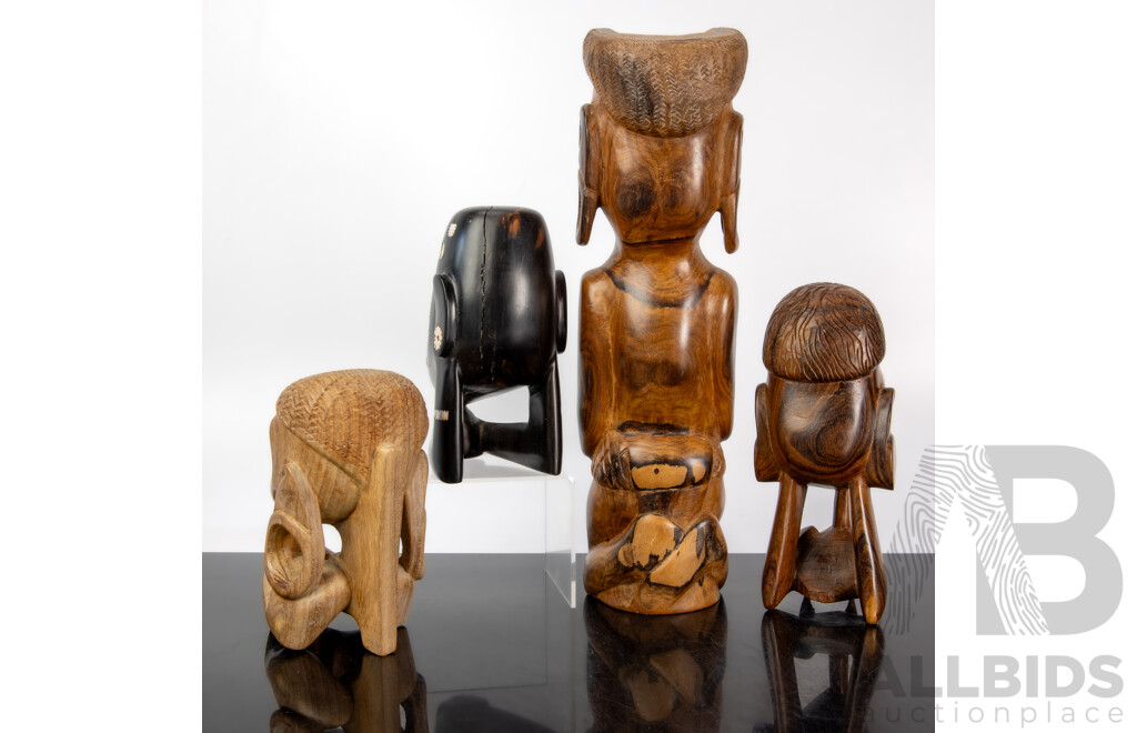Collection Three Vintage Carved - Lot 1619122 | ALLBIDS