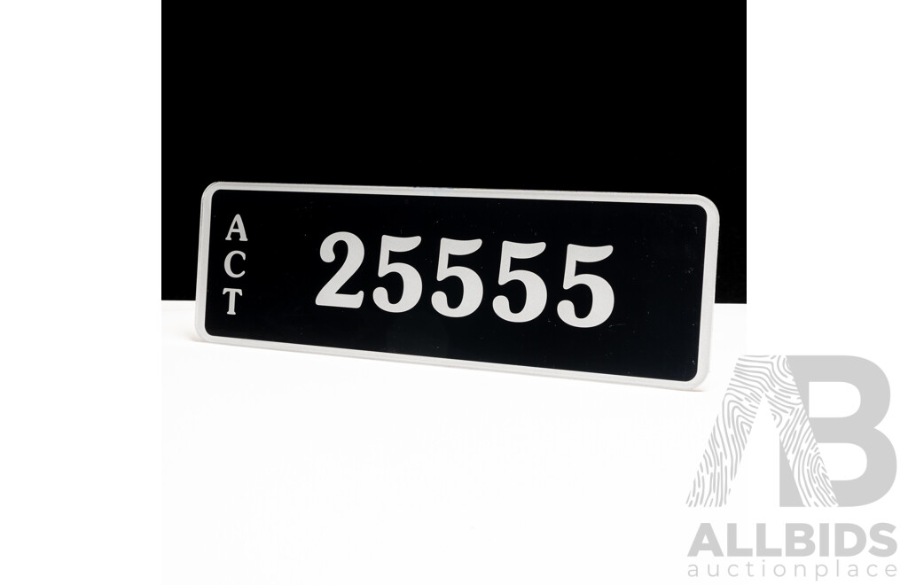 ACT 5- Digit Number Plate 25555 - Lot 1621700 | CARBIDS