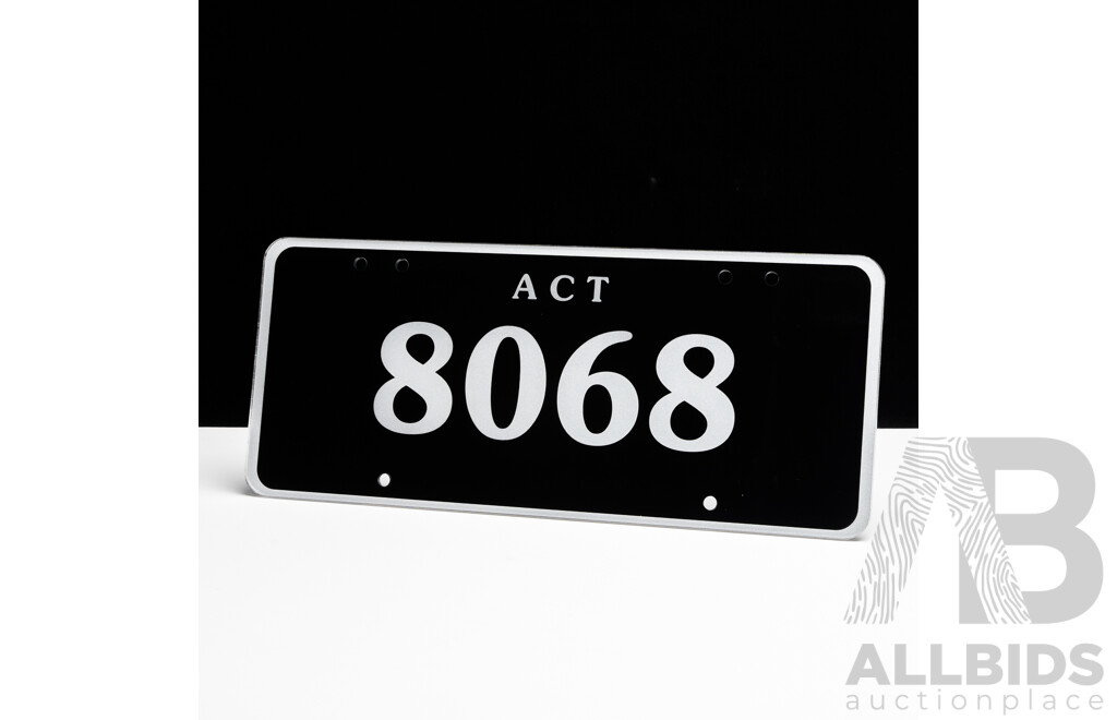 ACT 4-Digit Number Plate 8068 - Lot 1624003 | CARBIDS