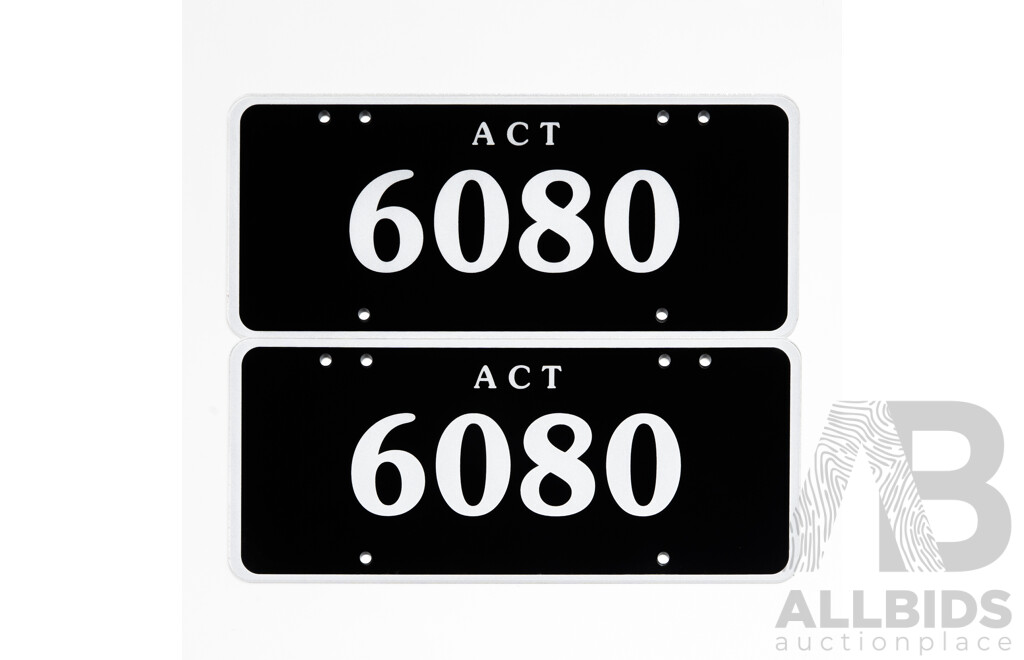 ACT 4-Digit Number Plate 6080 - Lot 1624005 | CARBIDS