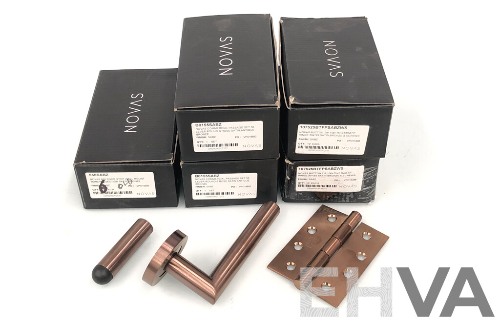 Novas Satin Bronze Door Handles, - Lot 1631397 | EHVA